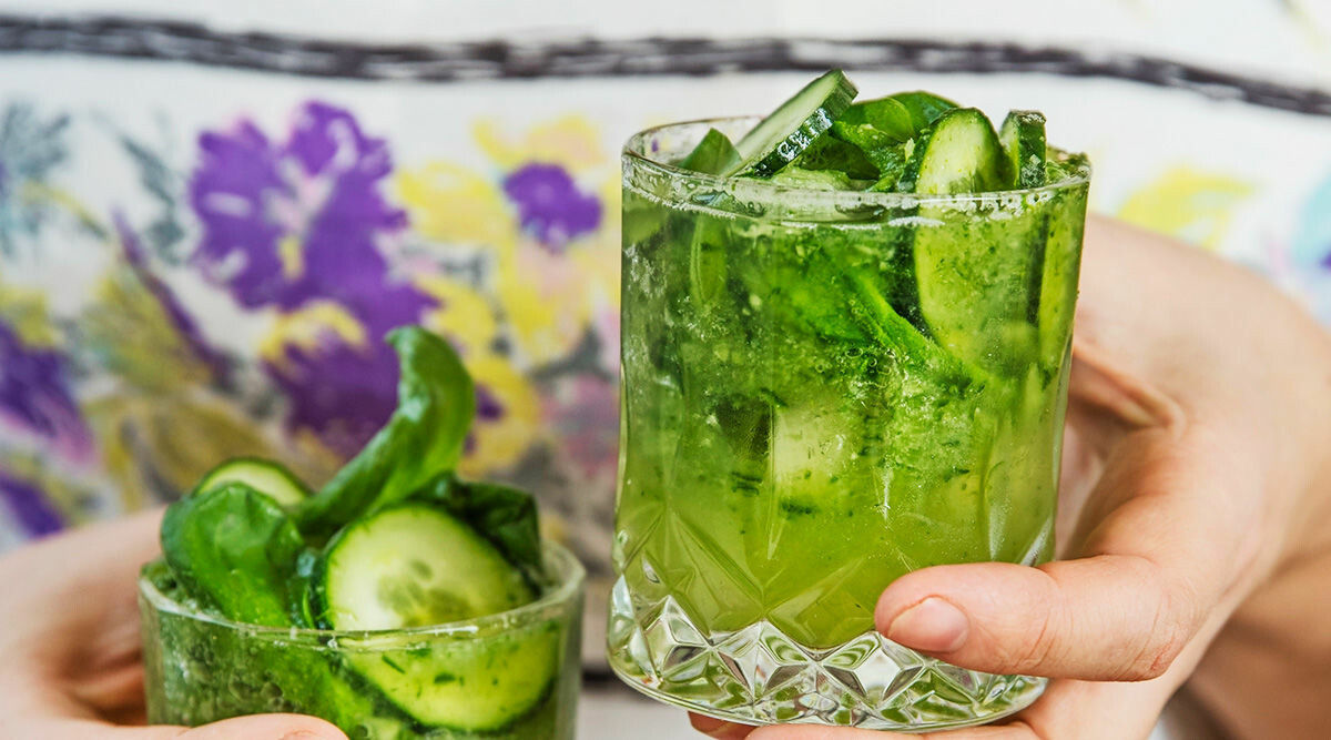 Alkoholfri drink med gurka och basilika | ELLE