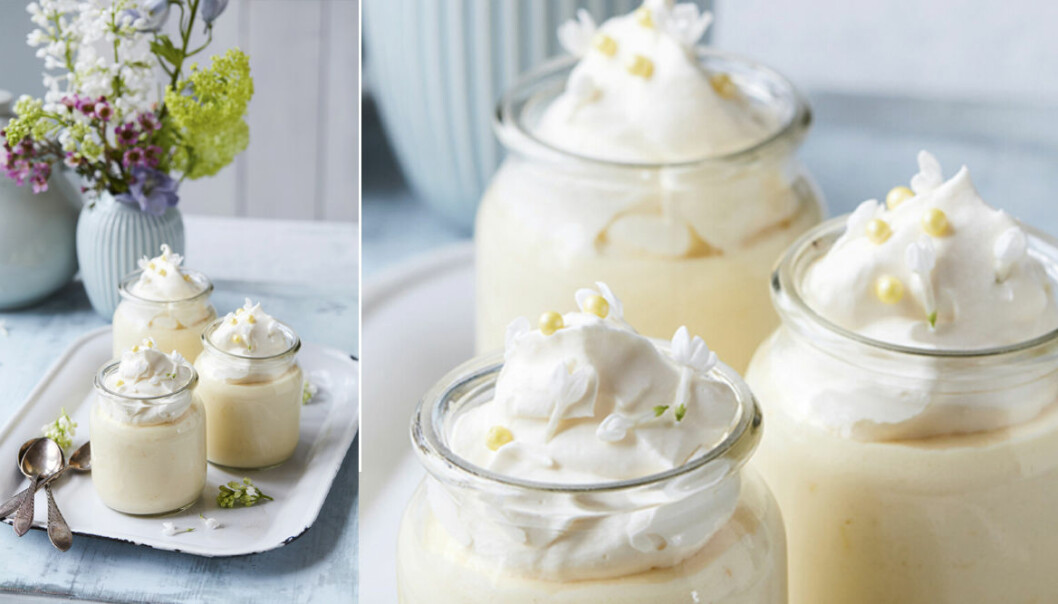 Uppfriskande citronfromage med ätbara blommor – recept | ELLE