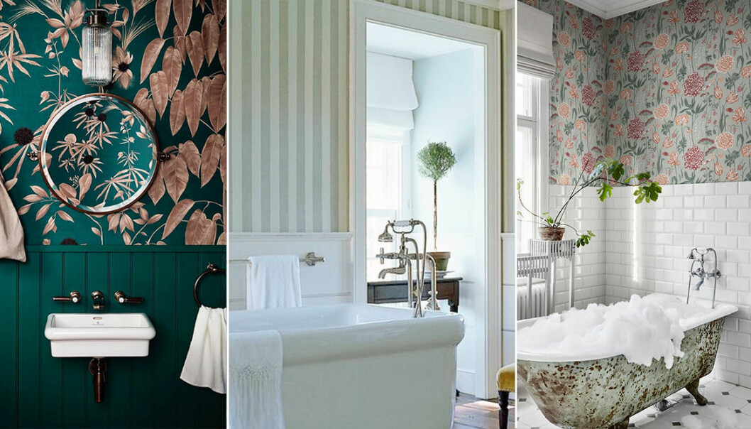 9 inspirerande sätt att inreda med tapet i badrummet | ELLE